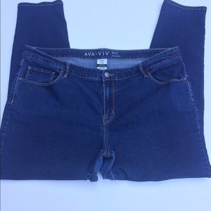 Ava & Viv | Jeans | Ava Viv Skinny Blue Jeans Power Stretch | Poshmark